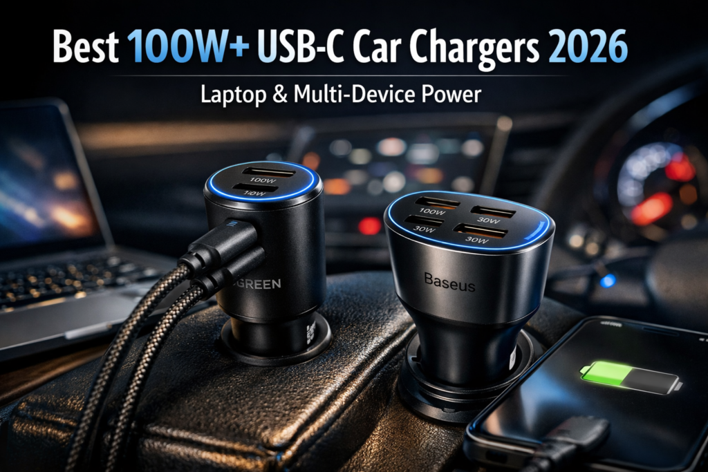 Best 100W+ USB-C Car Chargers 2026 – Fast Laptop & Multi-Device Picks